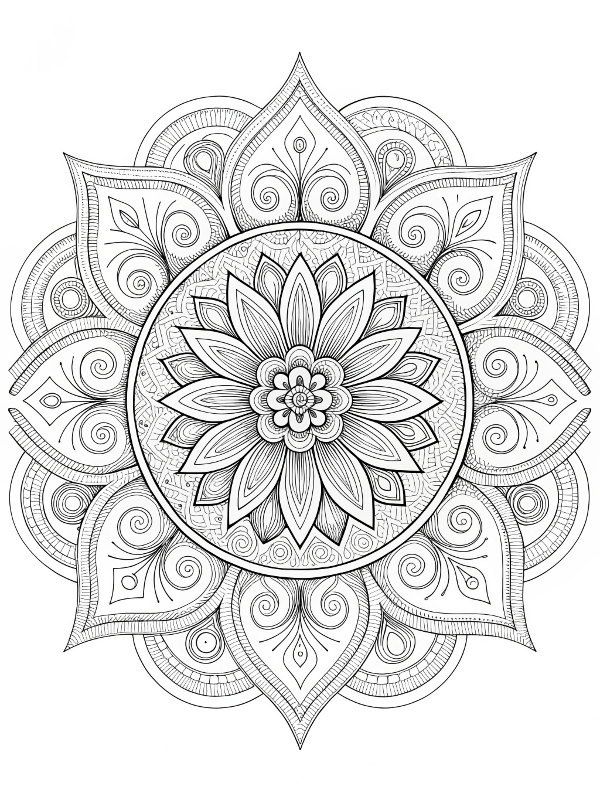 Desenhos de Mandala para Imprimir e Colorir